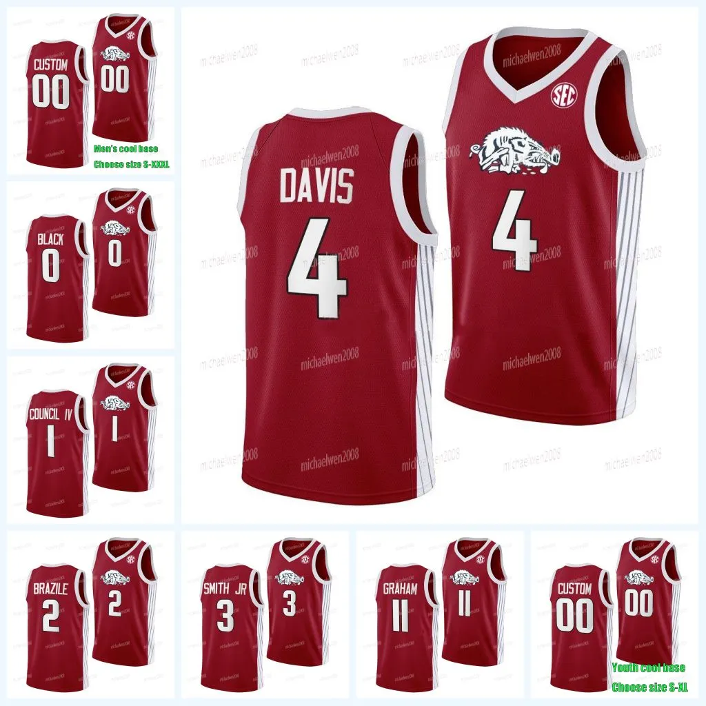 Personalized Arkansas NCAA 2023 College custom basketball uniforms ...