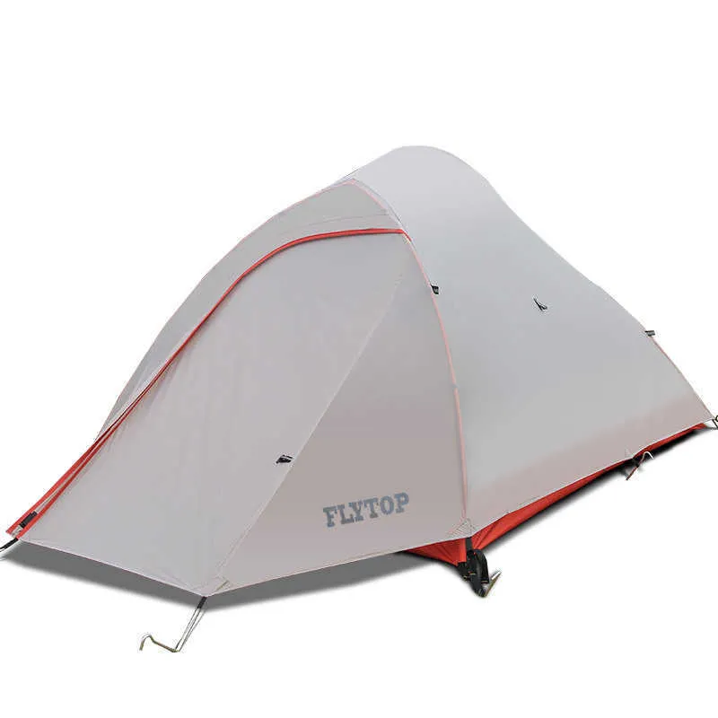 Flytop 2-Person Nylon Double-Layer Tent with Aluminum Poles for Outdoor ...