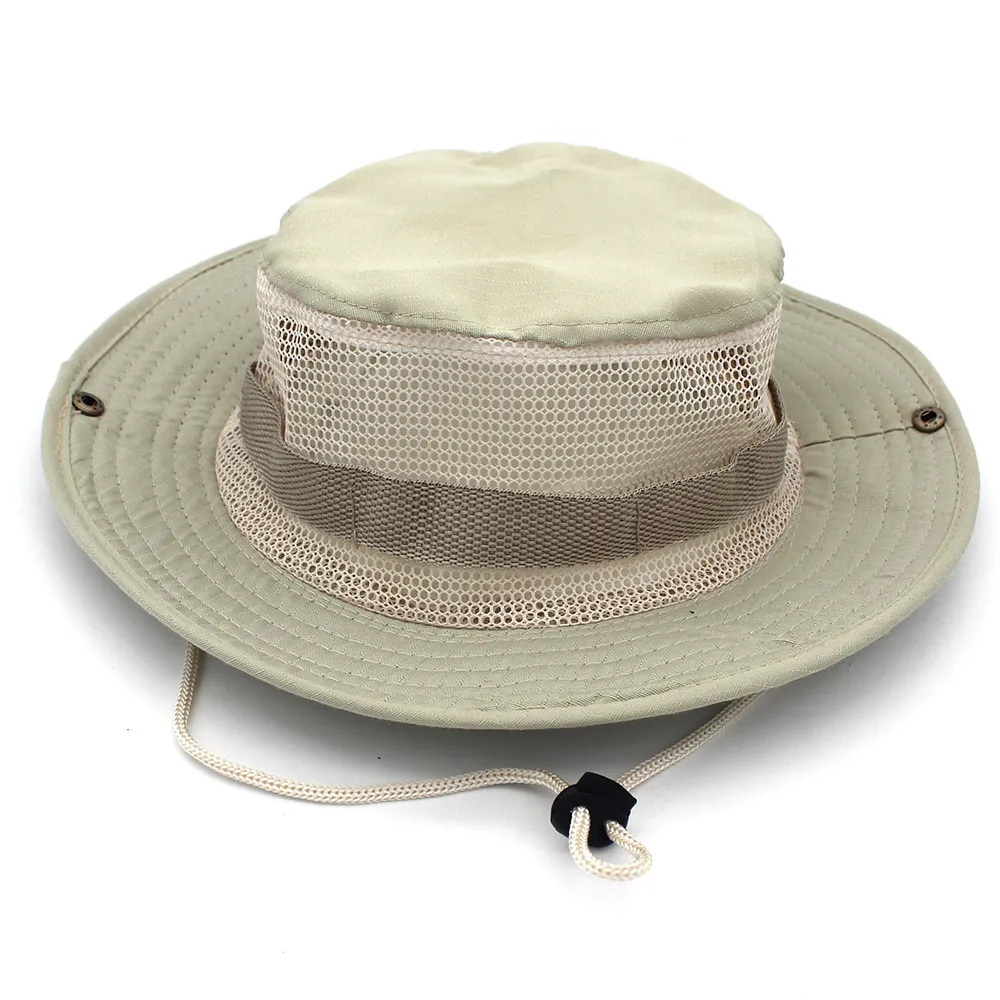 Camouflage Designer Mesh Khaki Boonie Hat For Men And Women Adjustable ...