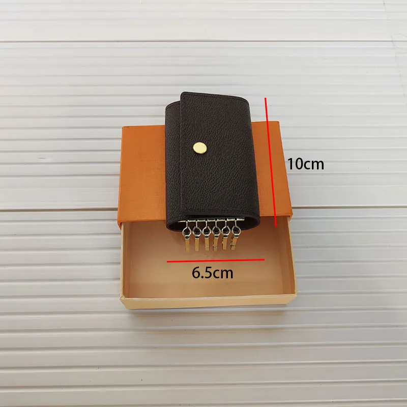 DHgate.com:Classic Brown Leather Key Pouch Wallet with Floral Pattern ...