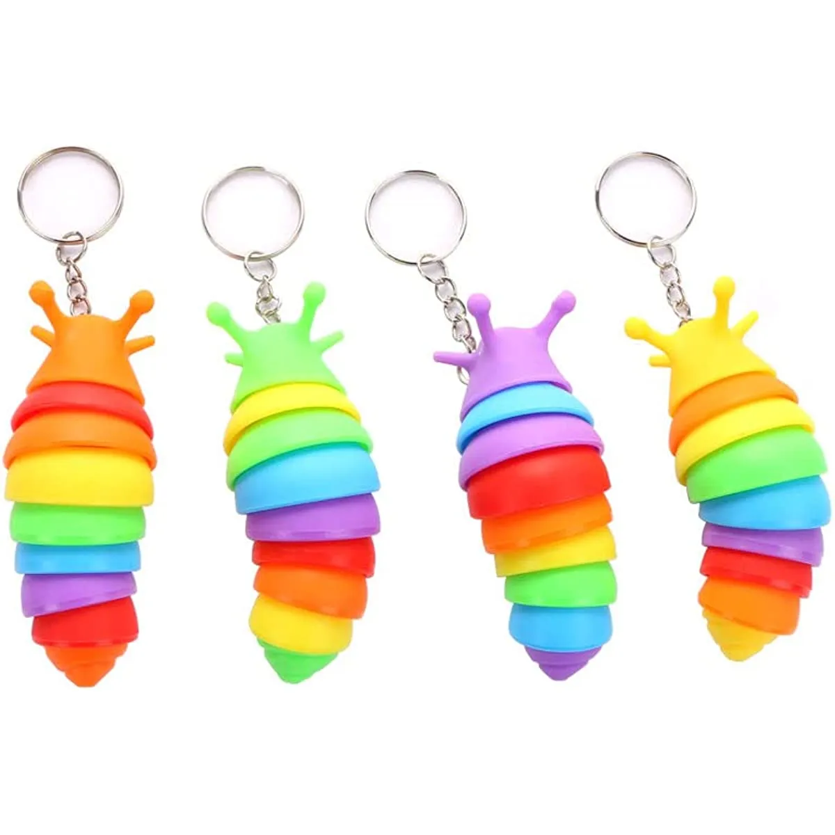 DHgate.com:2024 Fidget Slug Keychain: Mini 3D Caterpillar Sensory Toys ...
