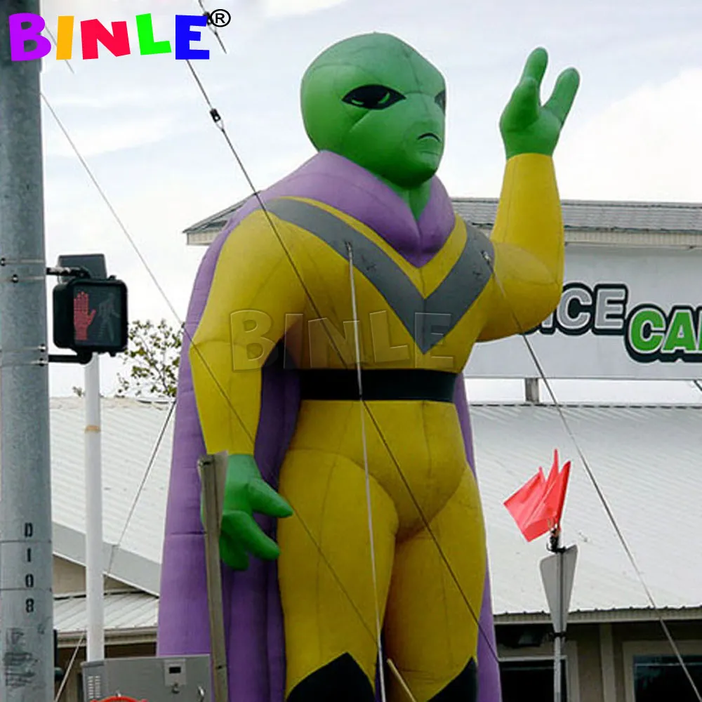 DHgate.com:Custom Giant Inflatable Alien Balloons with Purple Cape for ...