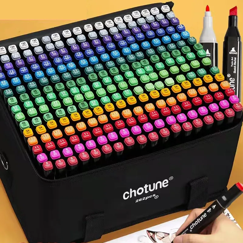 Premium Sketch Markers: 30/60/80/Double-Headed Oily Art Markers Set ...