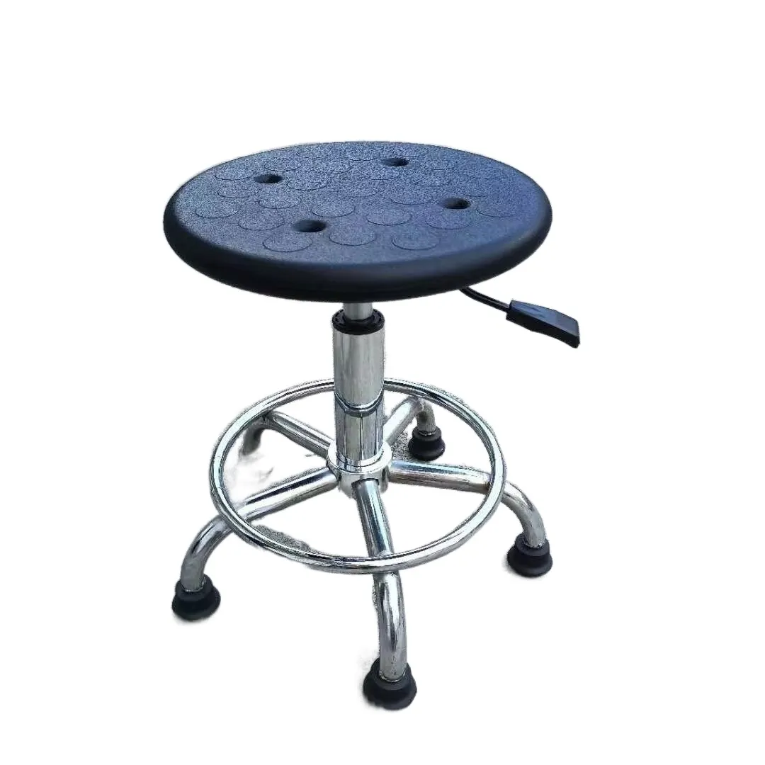 Portable Lab Gas Lift Stool PU Foam Antistatic Chair For Laboratory Use ...