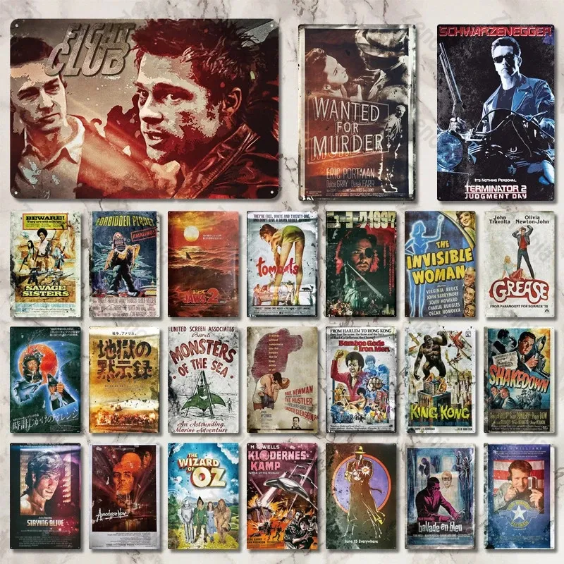 Classic Movie Art Painting Metal Sign Plaque Metal Vintage Film Tin ...