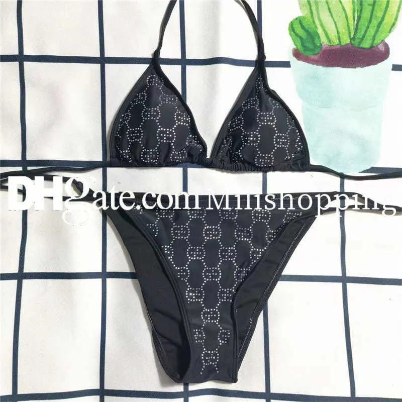 Designer Bikini Swimwear Plaid Low Waist Contrast Bathing Suit Womens ...