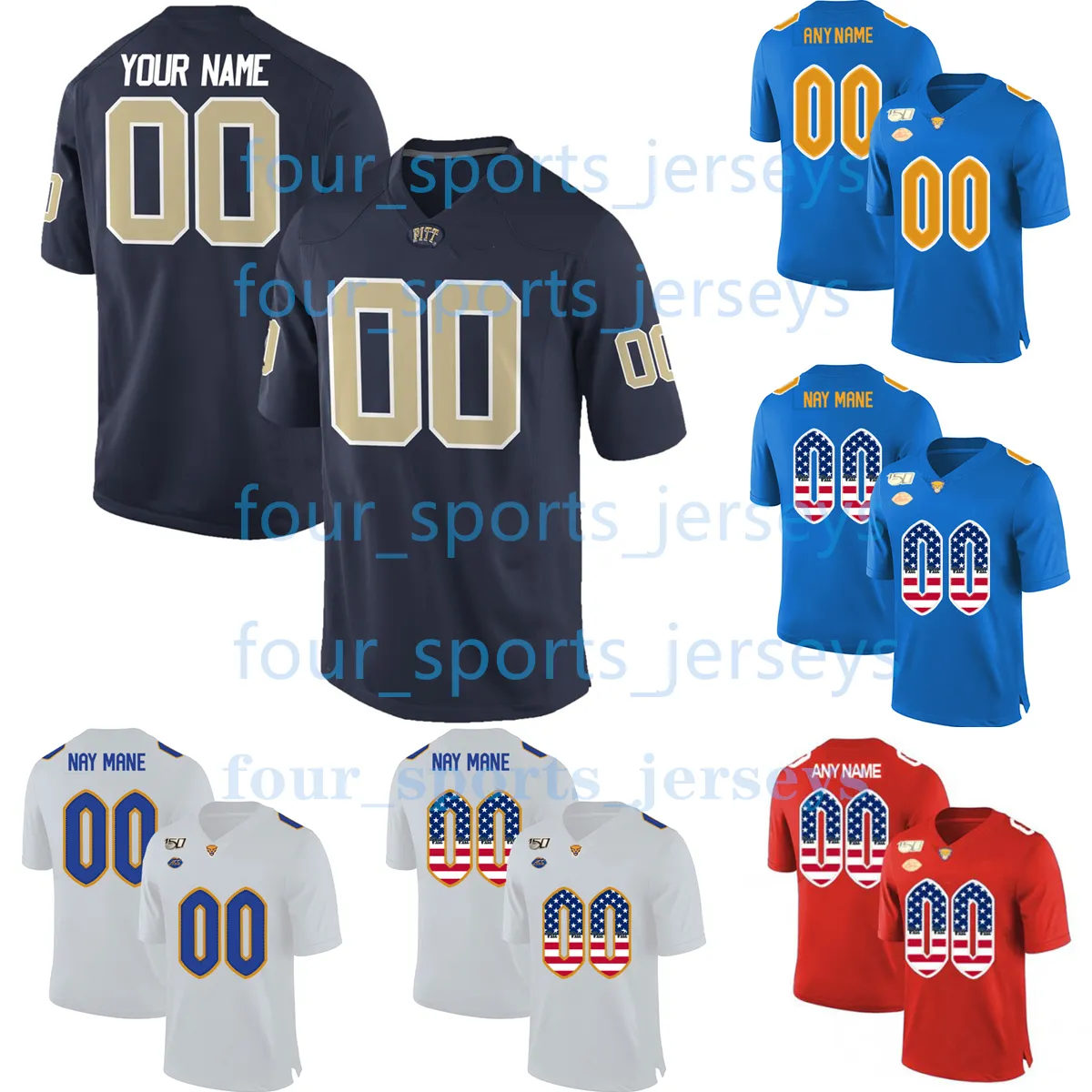 Pittsburgh Panthers Football Jerseys Custom NCAA College Team Jerseys ...