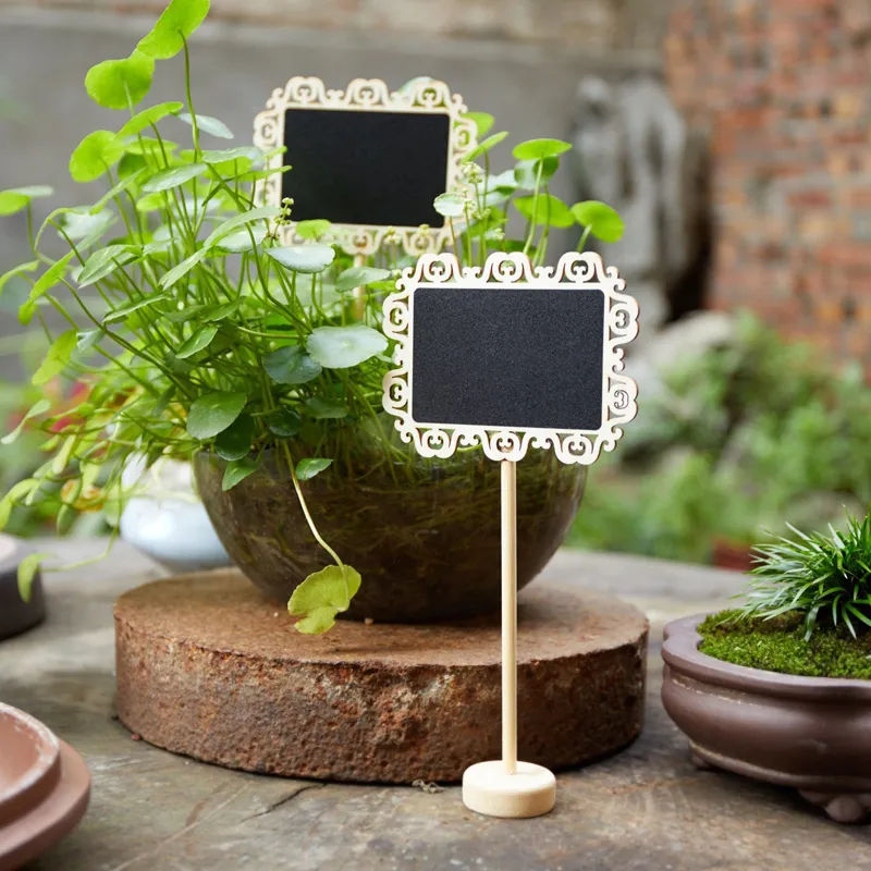 Rustic Wooden Mini Chalkboards for Weddings, Parties - Heart-Shaped ...