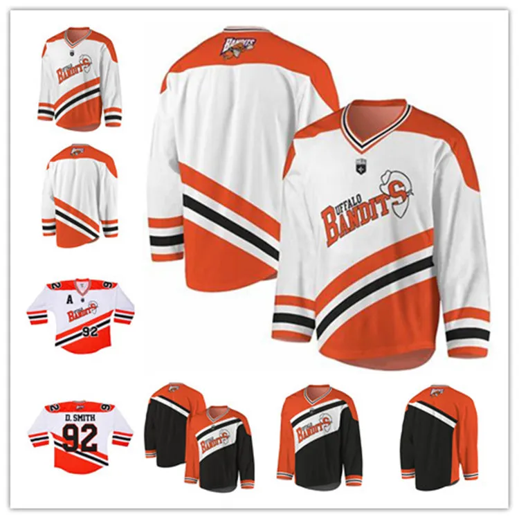 Custom Mens Buffalo Bandits 2021 Nll Hockey Jersey Dhane Smith Matt Vinc Chris Cloutier Youth ...