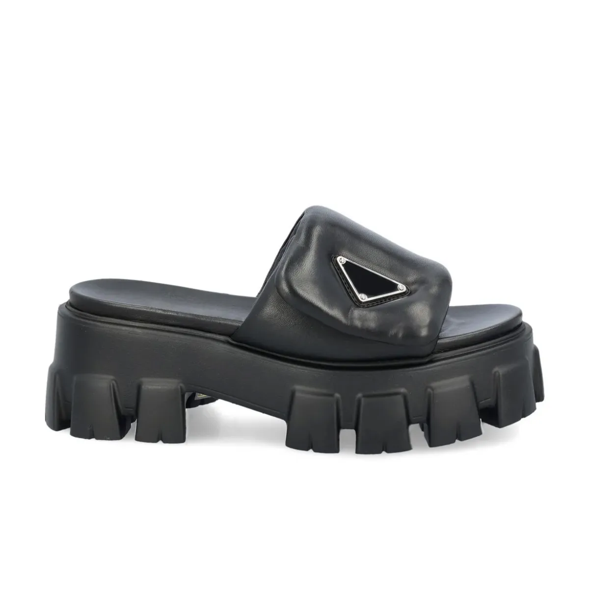 Luxury Designer Soft Padded Plaque Nappa Leather Platform Chunky ...