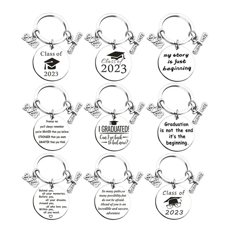 Graduation Keychain Gifts: Stainless Steel Pendant Keyring, 30MM, Party ...