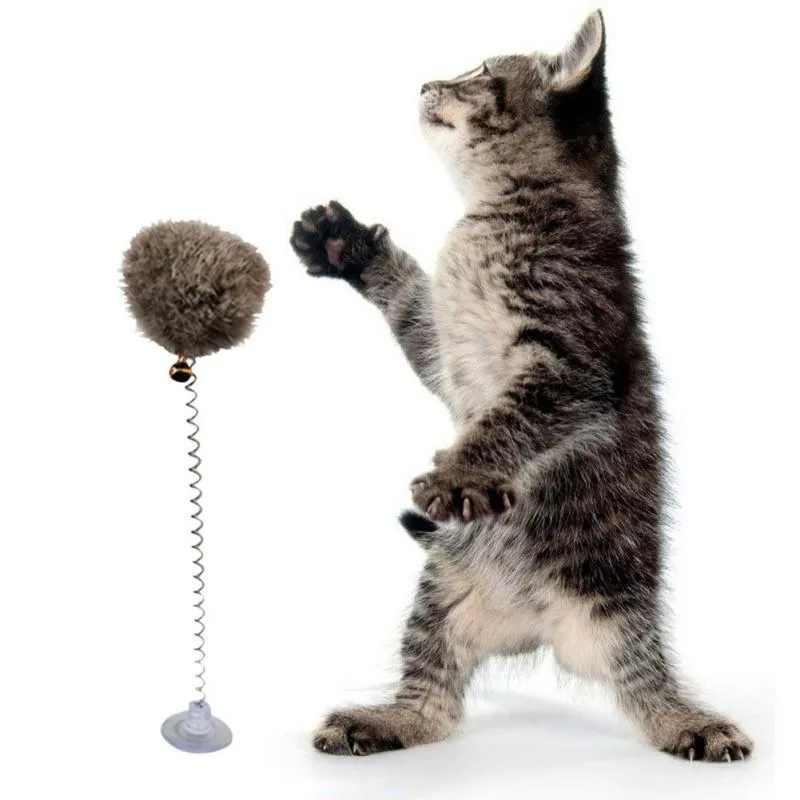 DHgate.com:Interactive Cat Toy with Colorful Sucker Spring Bell Ball ...