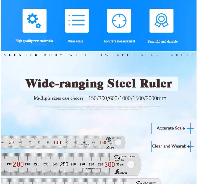 Steel Measuring Tape Durable Iron & Stainless Steel Ruler With ...