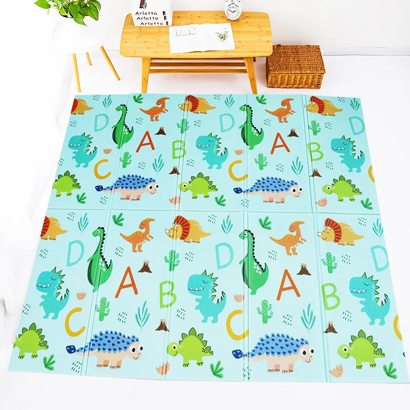 Foldable Baby Play Mat - Extra Large Kids Playmat, Educational Crawling ...