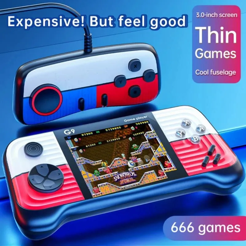 Retro handheld games console with 3.0-inch HD screen and 666 built-in ...