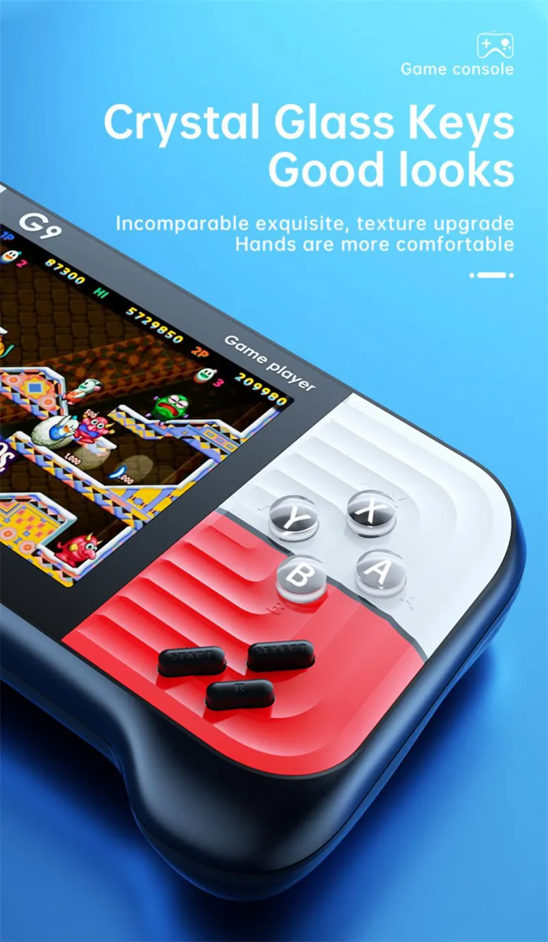 Retro handheld games console with 3.0-inch HD screen and 666 built-in ...