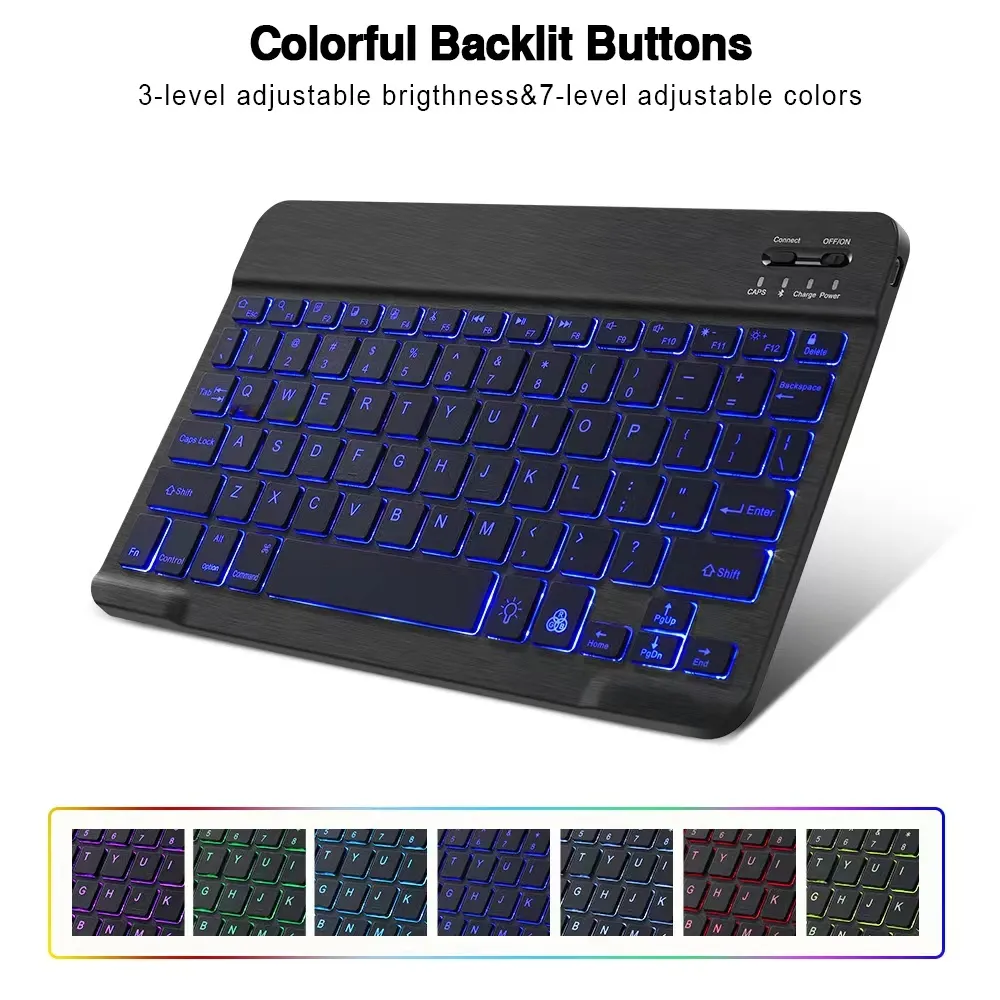 Wireless Keyboard Backlit: Mini Bluetooth Keyboard With LED Backlight ...