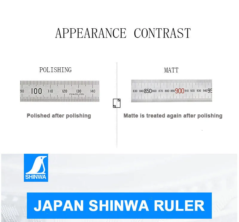 SHINWA Steel Tape Measures Stainless Steel Ruler With Thickened Scale ...