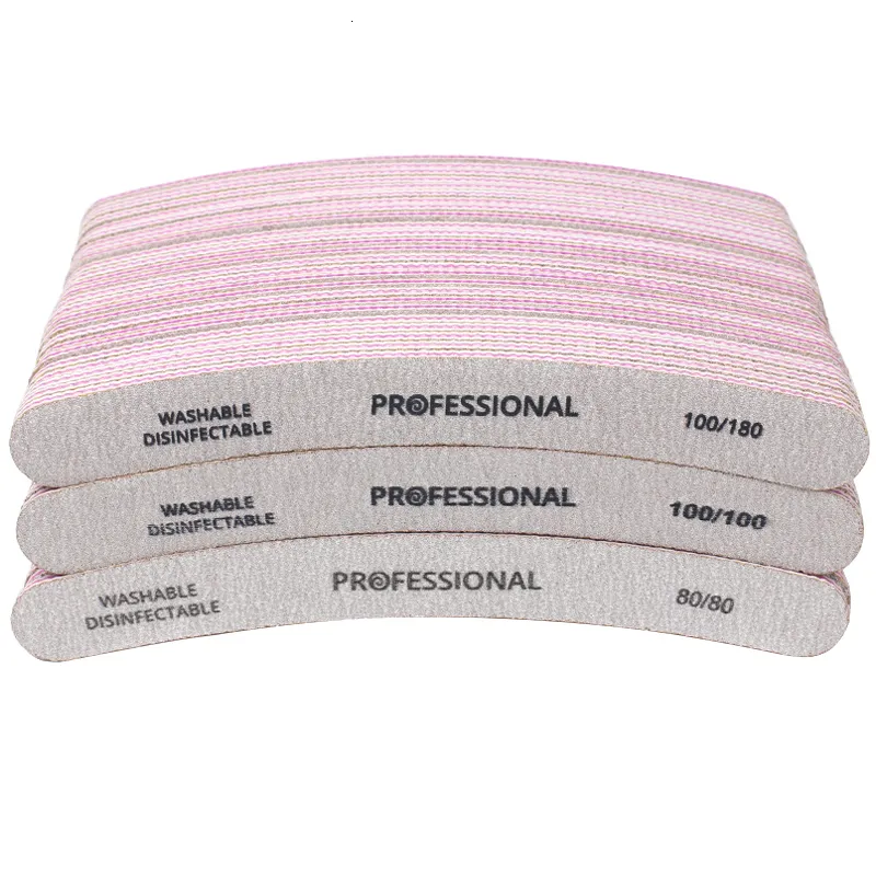 DHgate.com:50Pcs Pro Nail Files 80/80 100/100 100/180 Buffing Manicure ...