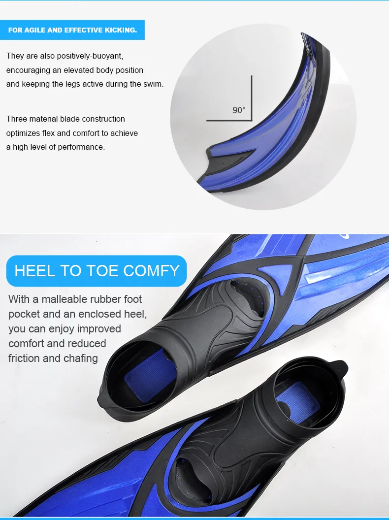 DHgate.com:Product Type YONSUB Diving Fins - Comfort Full Foot Flippers ...