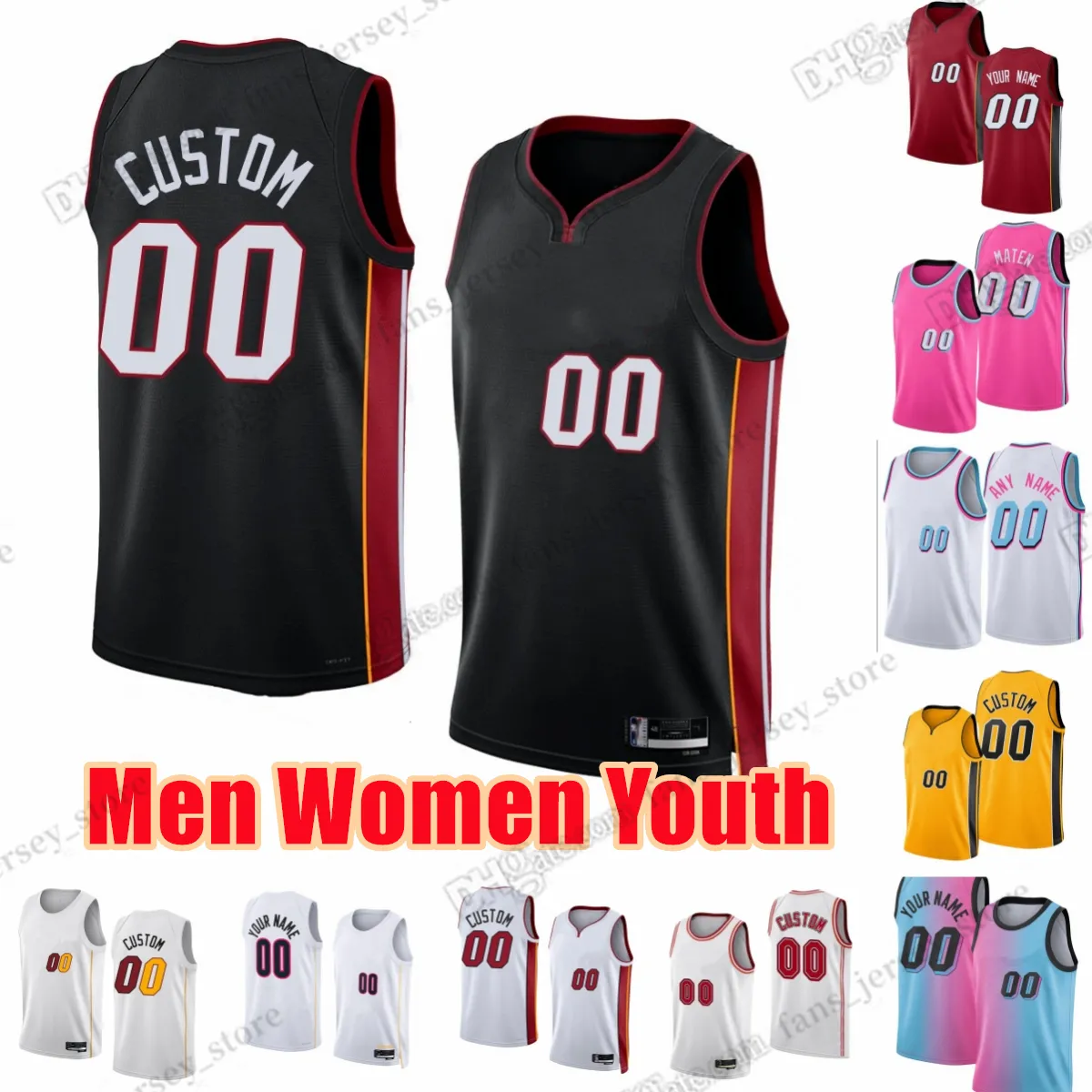 DHgate.com:Youth Printed Basketball Jerseys Butler Adebayo Lowry ...