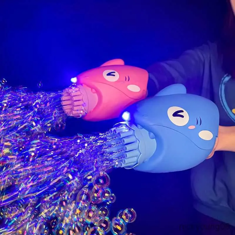 Electric Bubble Shark Gun - Automatic Bubble Blower Machine with Lights ...