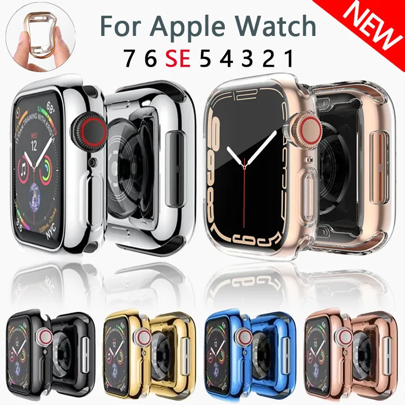 Transparency Electroplating TPU Protective Soft Case Cover For Apple ...