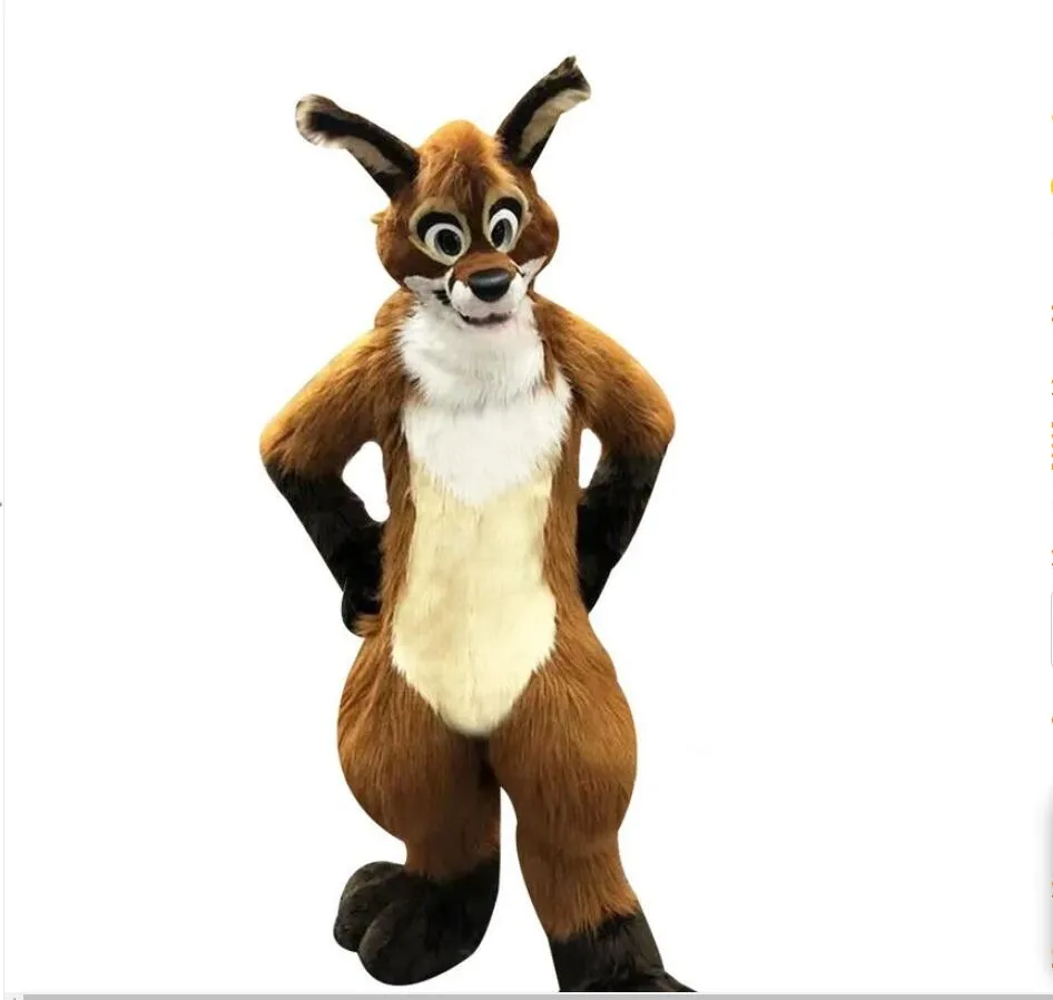 Husky Fox Fur Coyote Mascot Costume For Halloween And Christmas Medium ...