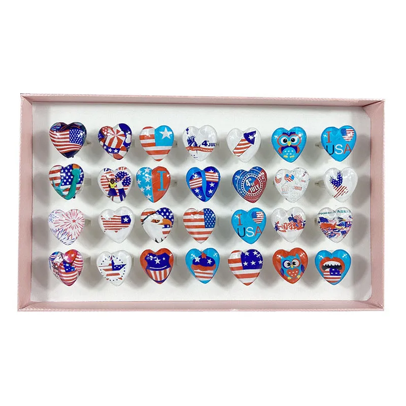 Light Up LED Rings - Fourth of July Party Favors, Flashing Novelty Toys ...