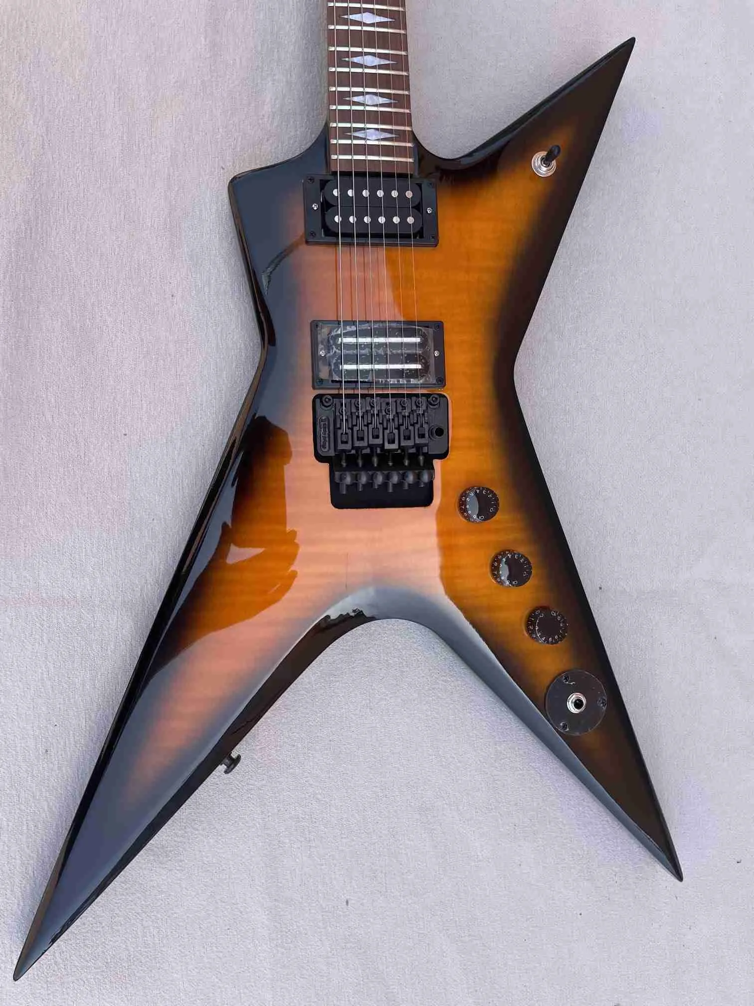 Custom Electric Guitar - High-End Stealth Design, Cherry Flame Finish ...