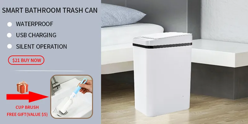 Waste Bins Touchless Smart Trash Can Automatic Sensor Garbage Bin For ...