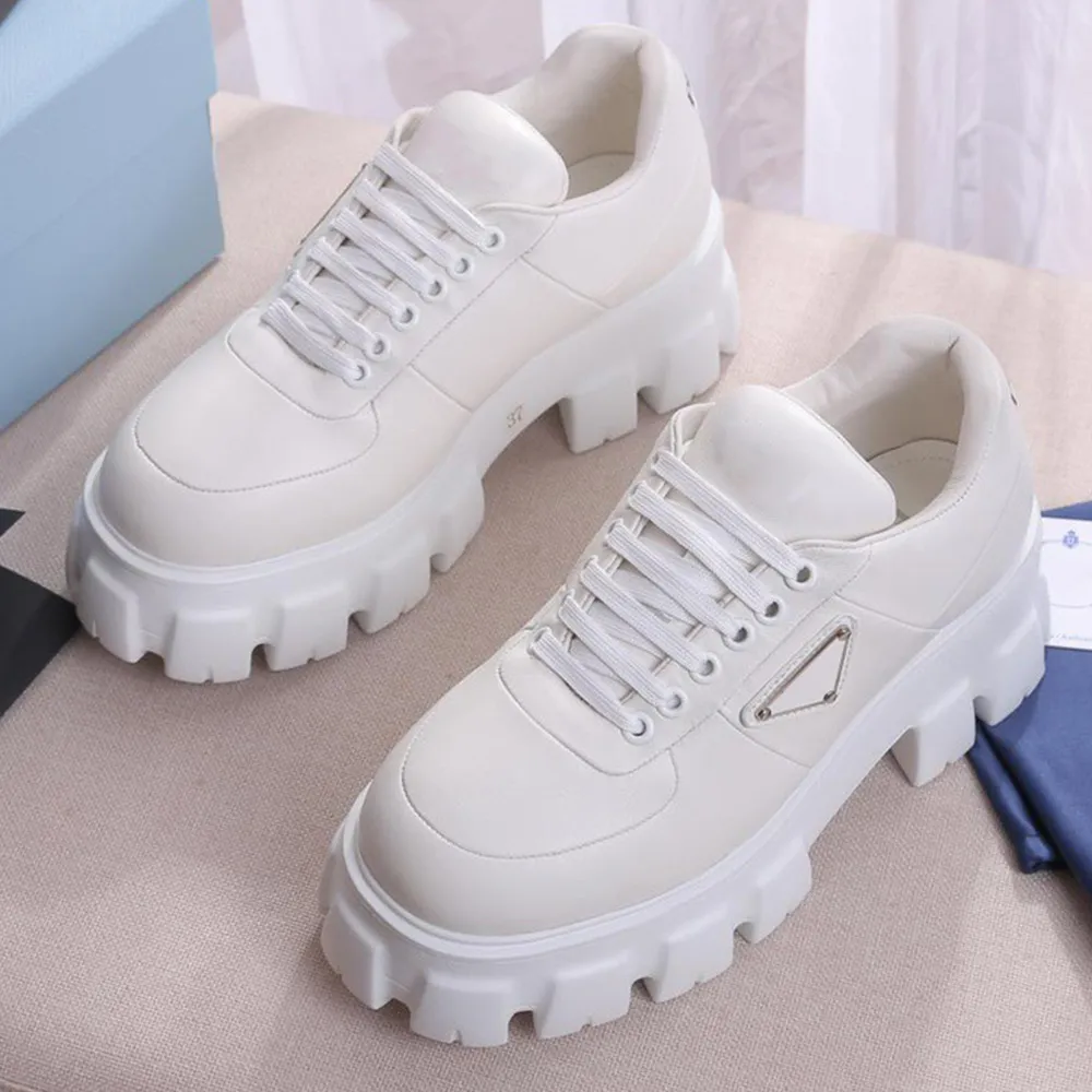 Brushed Leather Monolith Loafers With Thick Rubber Sole The Platform ...