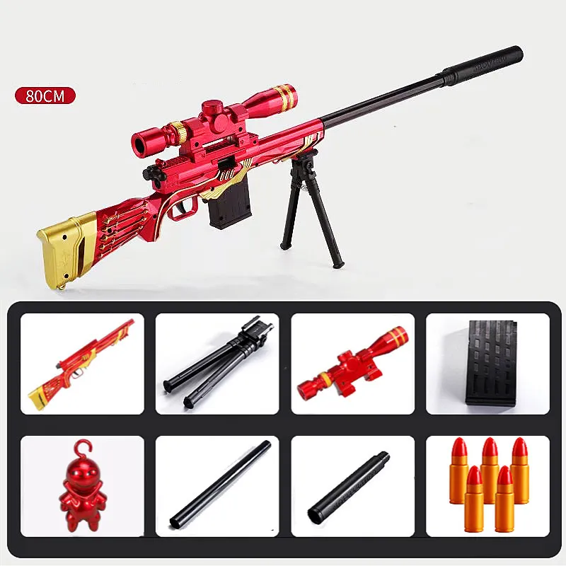M24 Soft Bullet Shell Ejected Toy Soldier Gun Manual Foam Dart Blaster ...