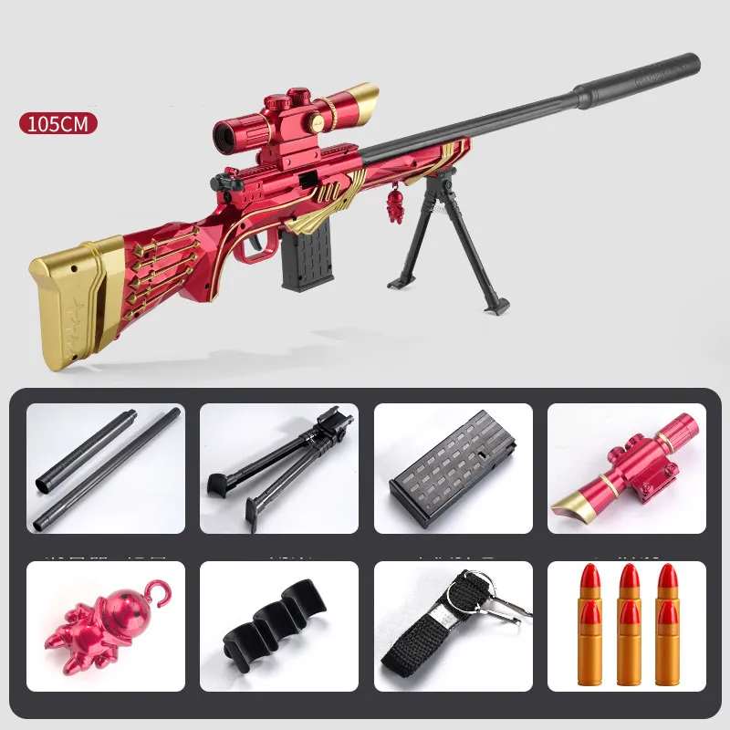 M24 Soft Bullet Shell Ejected Toy Soldier Gun Manual Foam Dart Blaster ...