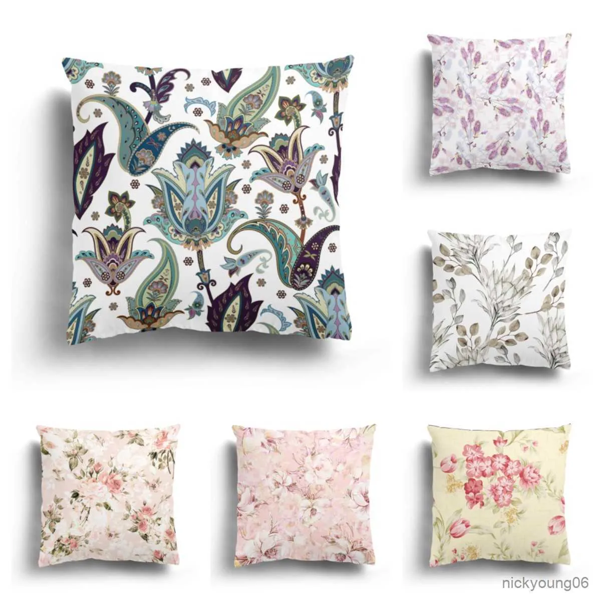 DHgate.com:Cozy Small Floral Print Maternity and Sofa Pillows with ...