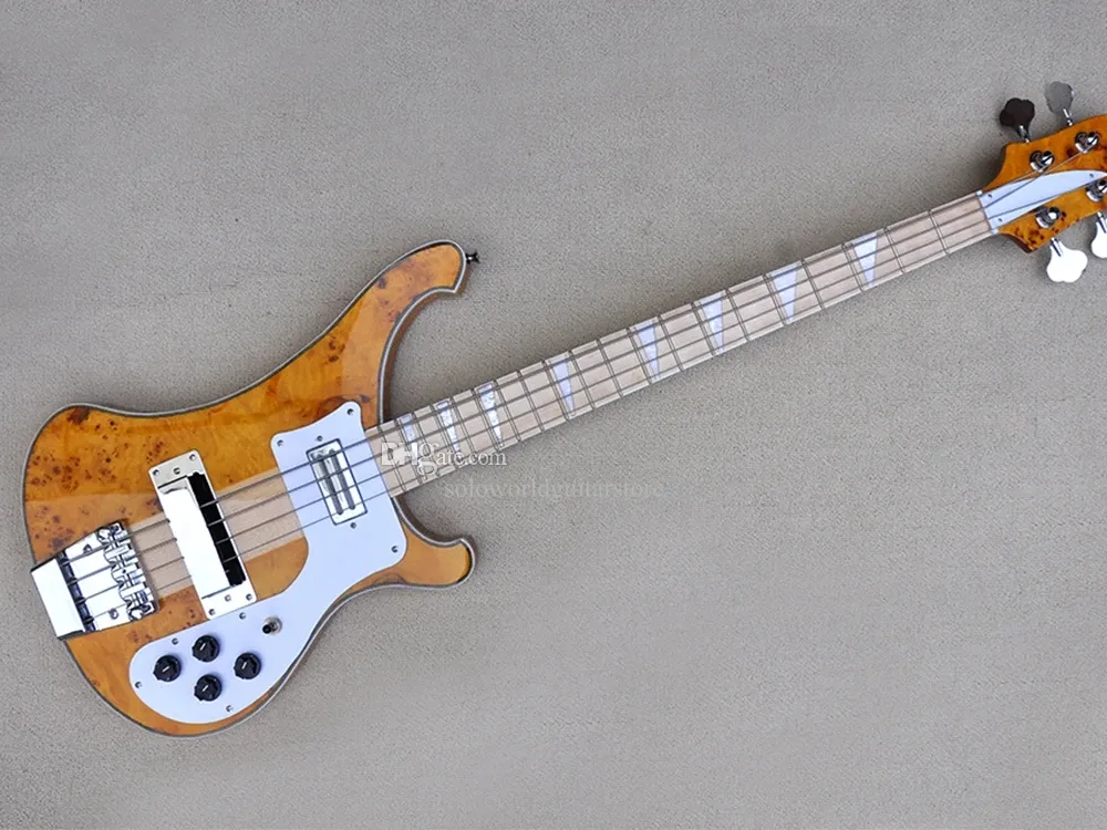 Customizable 4 String Electric Short Neck Bass Guitar With Maple Veneer ...