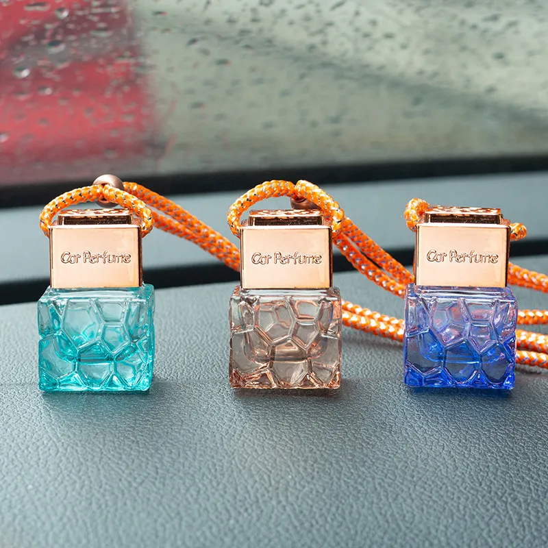 Mini Rose Bottles Rose Gold Water Cube 8ML Car Perfume Bottle Empty ...