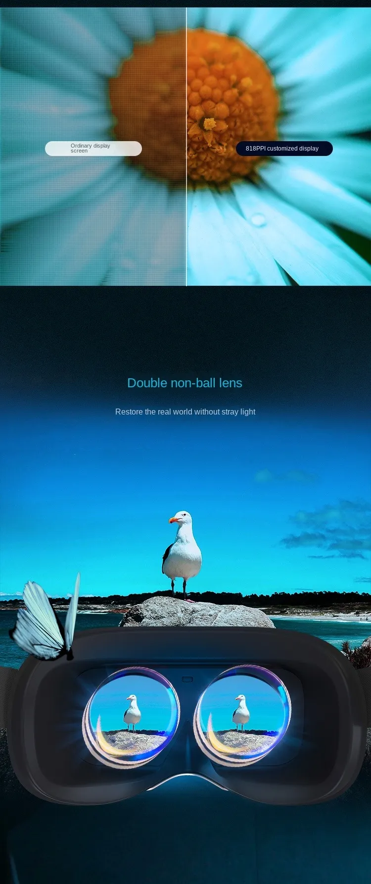 Casque VR 4K: Skyworth S802 Lunes De Réalité Virtuelle Tout En Un Avec Un Son Panoramique Pour ...