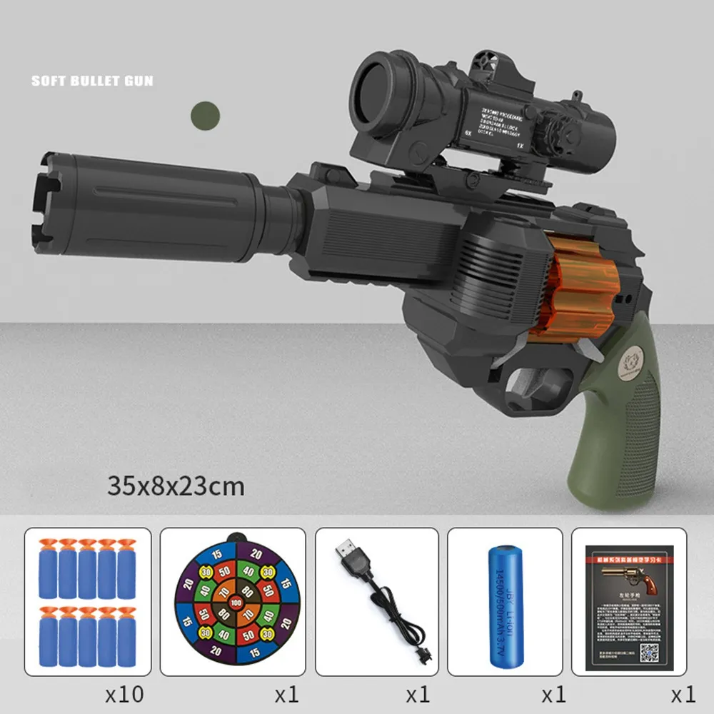 High-End Electric Soft EVA Bullets Gun Toy for Boys, Outdoor Shooting ...