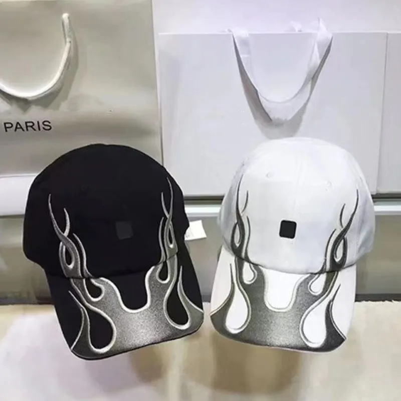 Chic Baseball Caps: Classic Flame Embroidered Ball Cap, Fashionable ...