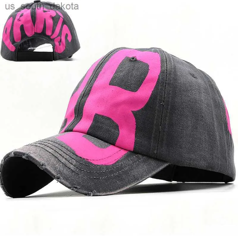 Bb Letter Trucker Hot Pink Baseball Cap Adjustable Cotton Sports Hat ...