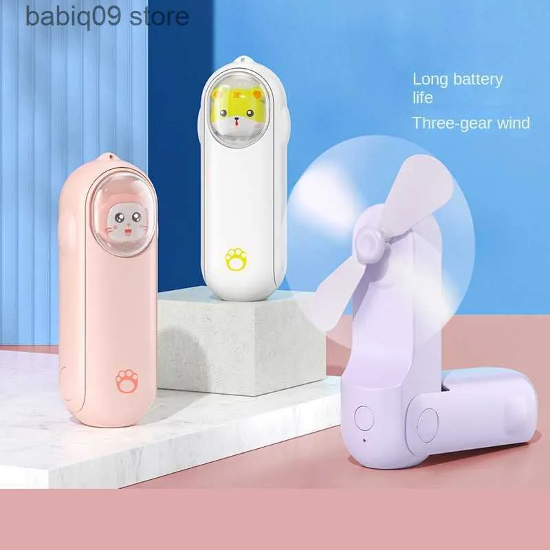 DHgate.com:2024Portable Folding Handheld Neck Fan USB Rechargeable Mini ...