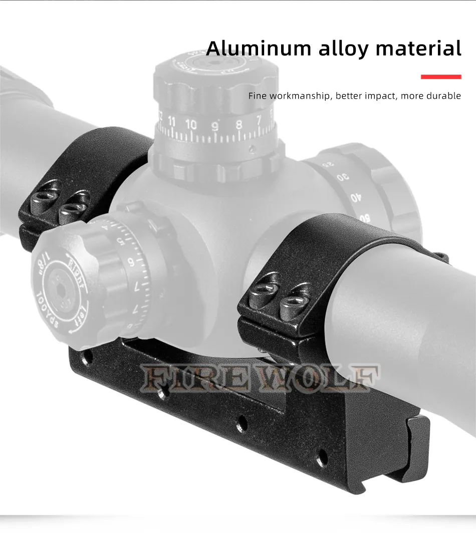 30mm One Piece High Profile Circular Dovetail Scope Mount Rings Adapter ...