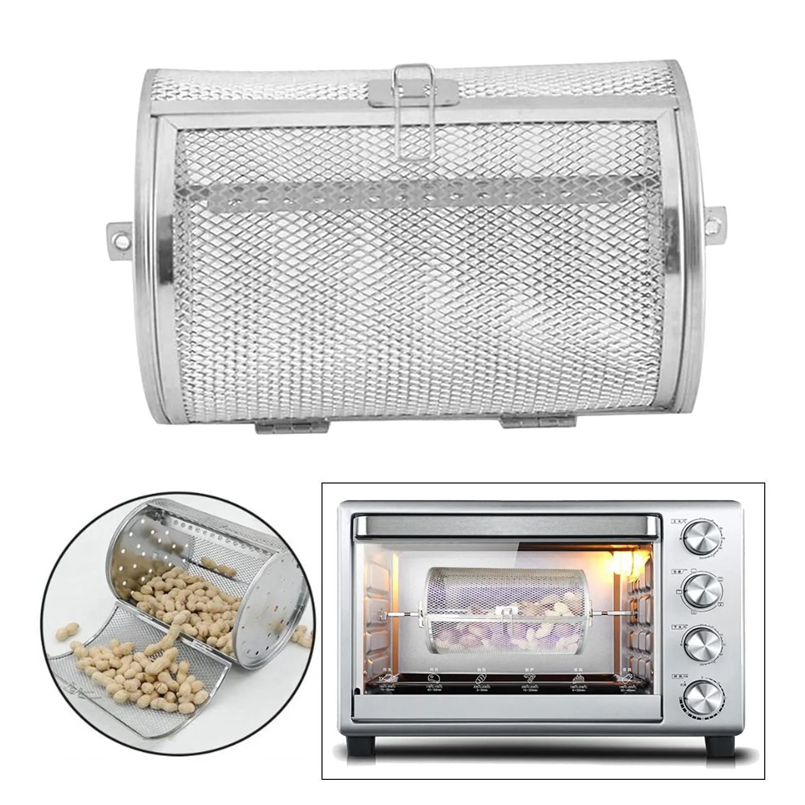 DHgate.com:10 Inch Alloy Roast Basket Oven Basket, Rotatable Roaster ...