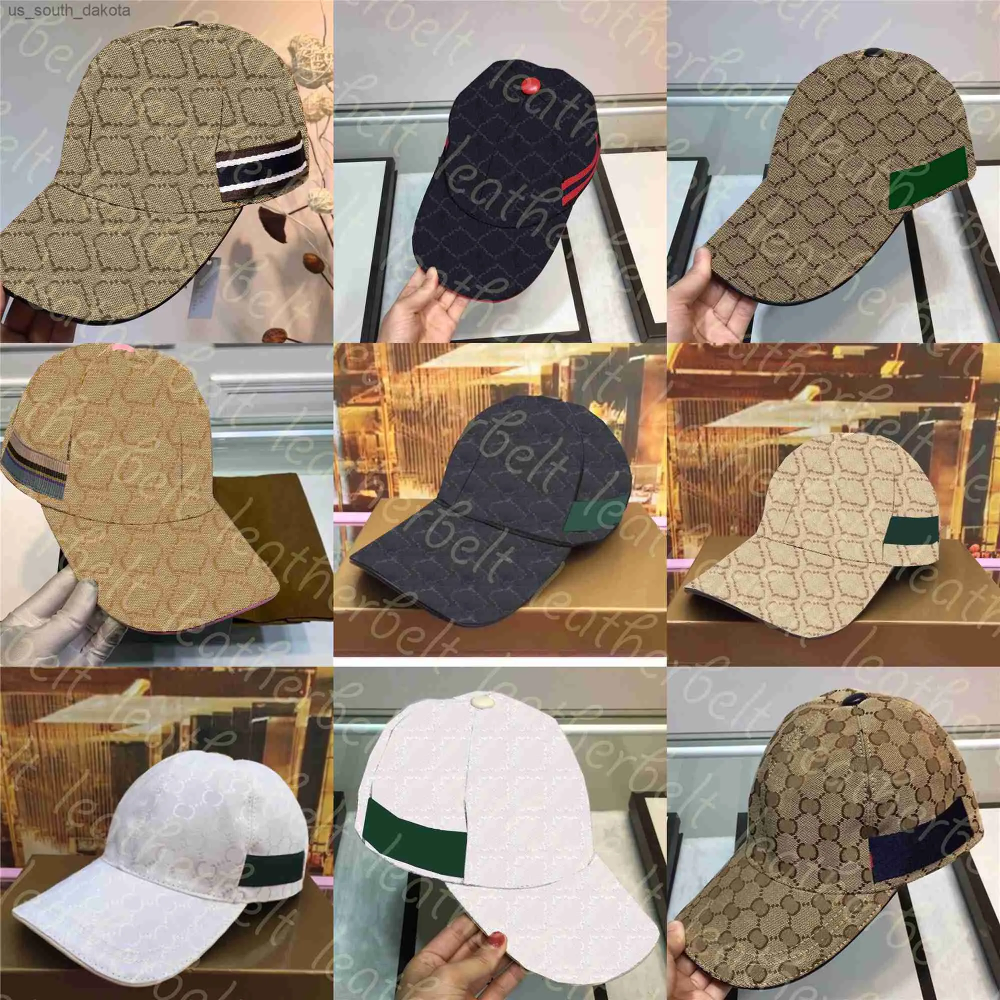 L230523 Snapback Baseball Caps For Women And Men Classic Stripe Golf ...
