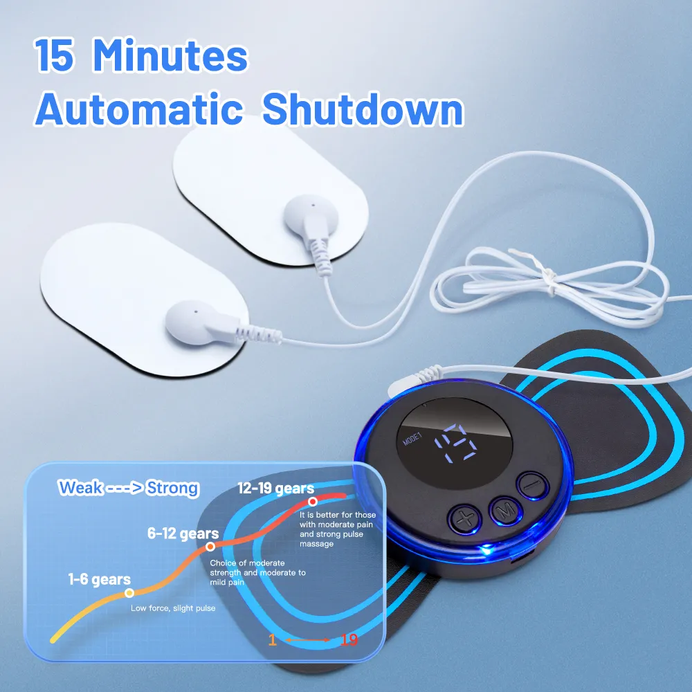 Massaging Neck Pillow With EMS Electric Massager, LCD Display, Cervical ...