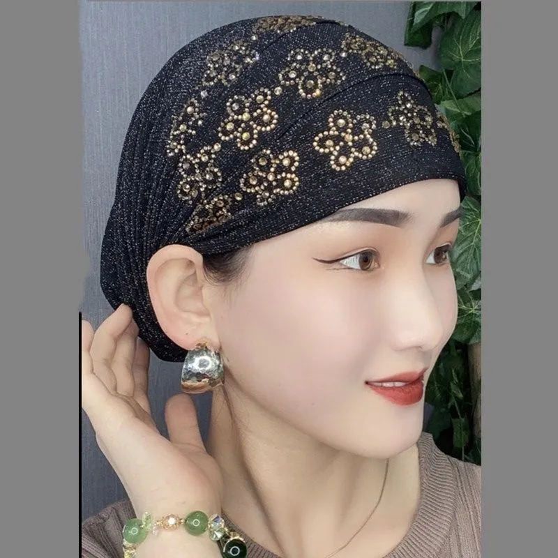 DHgate.com:Breathable Glitter Diamonds Turban Headwear for Muslim Women ...
