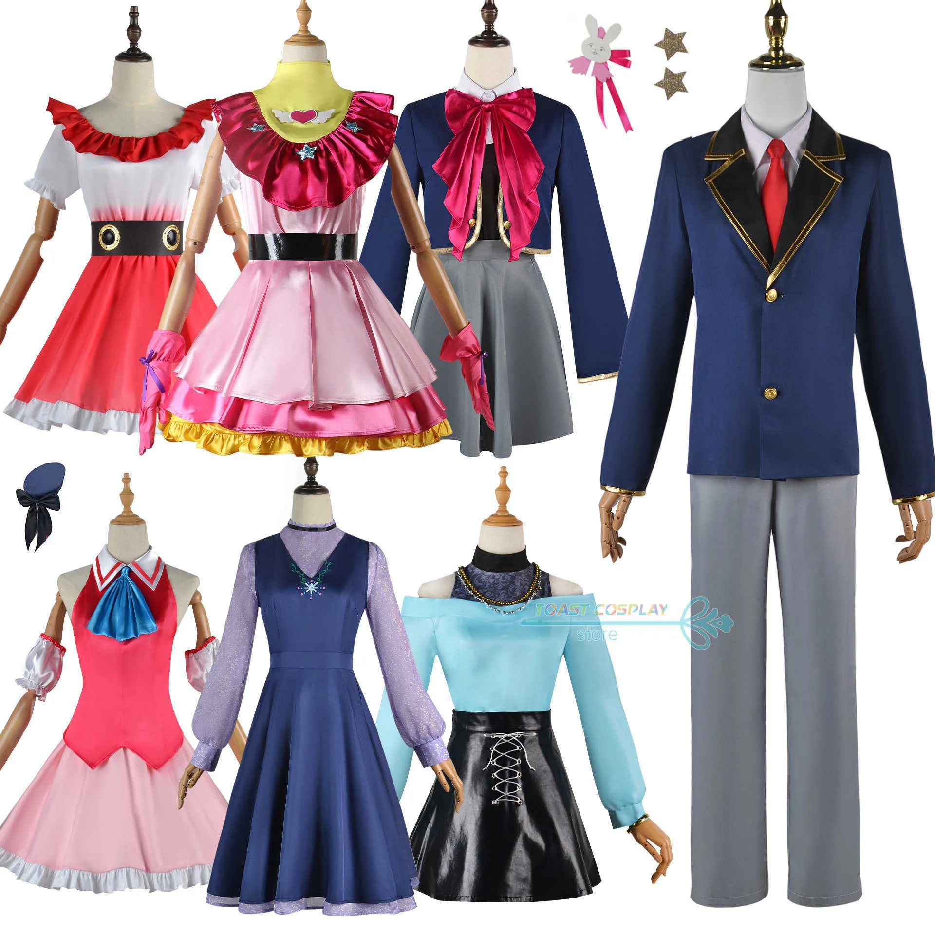 Anime Costumes Anime Oshi No Ko Cosplay Come Aquamarine Hoshino Ruby ...