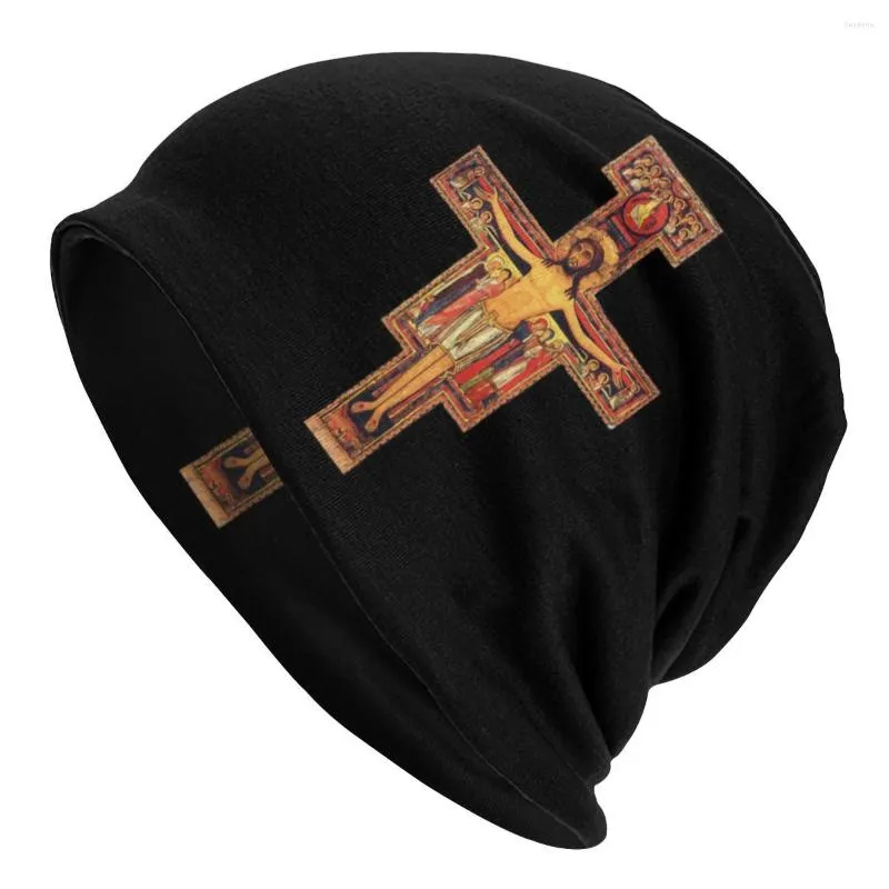 Berets St Francis Of Assisi San Damiano Cross Catholic Bonnet Binie Hat ...