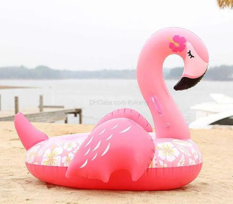 Summer Water Sports Inflatable Flamingo Raft PVC Floating Pool Mattress ...